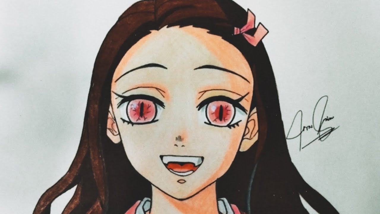 Drawing Nezuko Conquering the sun|Anime drawing|Nezuko Kamado|Demon ...