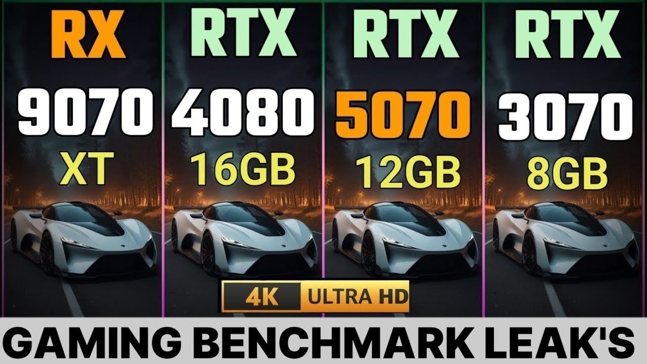 Rx 9070 XT vs 5070 vs 4070 vs RTX 4080 vs RTX 3070 VS RTX 3080 5070 VS ...