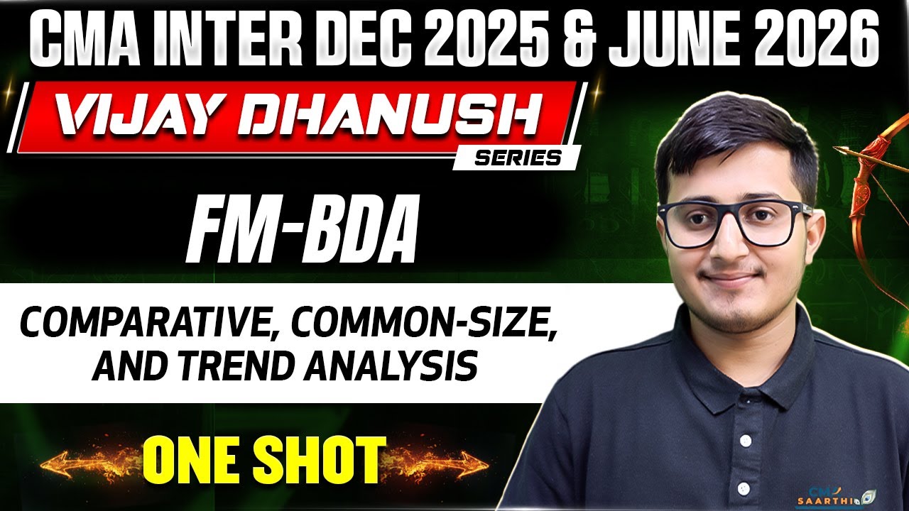 Comparative, Common Size and Trend Analysis One Shot | CMA Inter FM-BDA ...