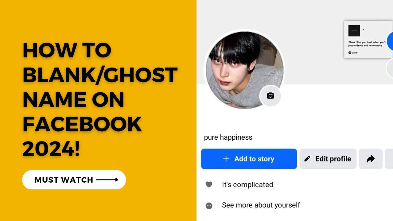 How to Blank/Ghost your Name on Facebook (2024 Update) - YouTube