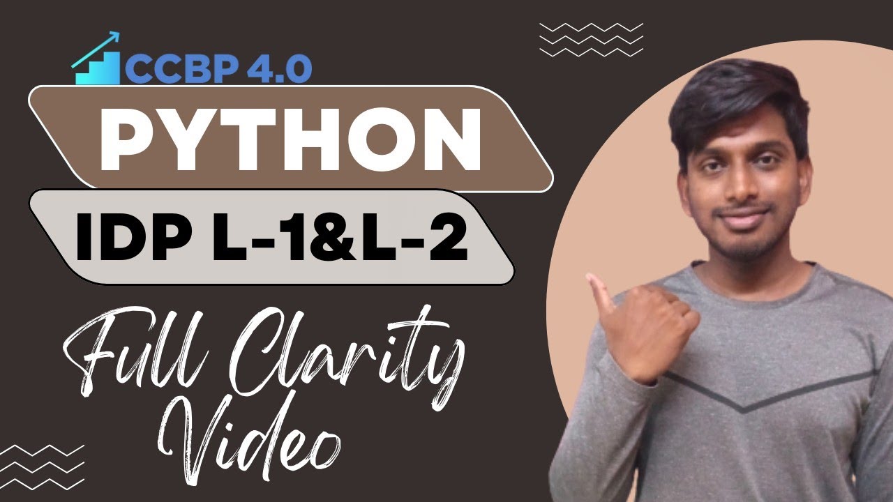 Ccbp Python Idp L 1 And L 2 Test Full Details In Telugu Explanation Youtube