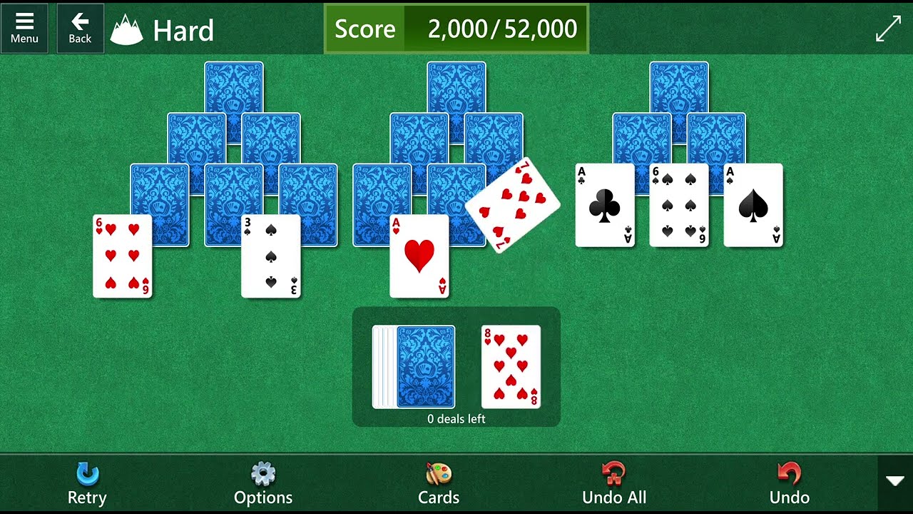 Microsoft Solitaire Collection: TriPeaks - Hard - August 27, 2022 - YouTube