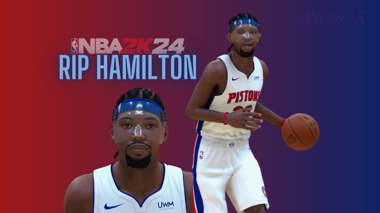 Rip Hamilton Face Creation NBA 2K24 - YouTube