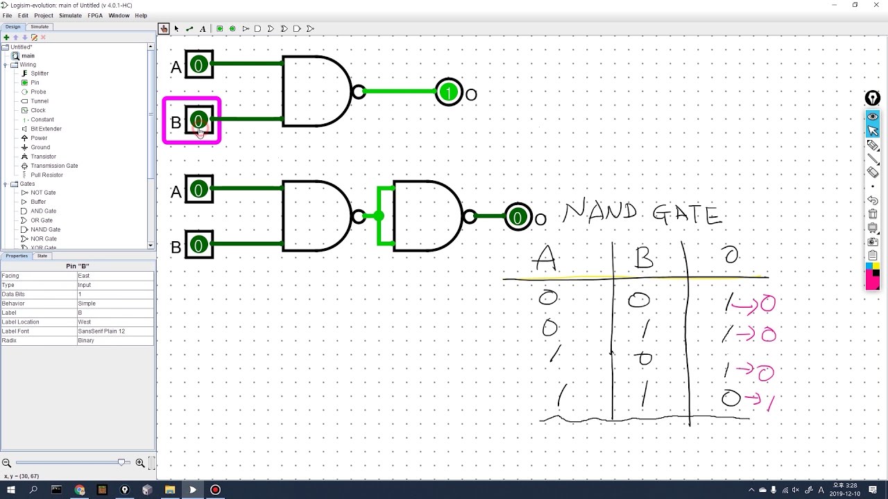CPU만들기 1강 - NAND 게이트로 다른 게이트 만들기 - YouTube