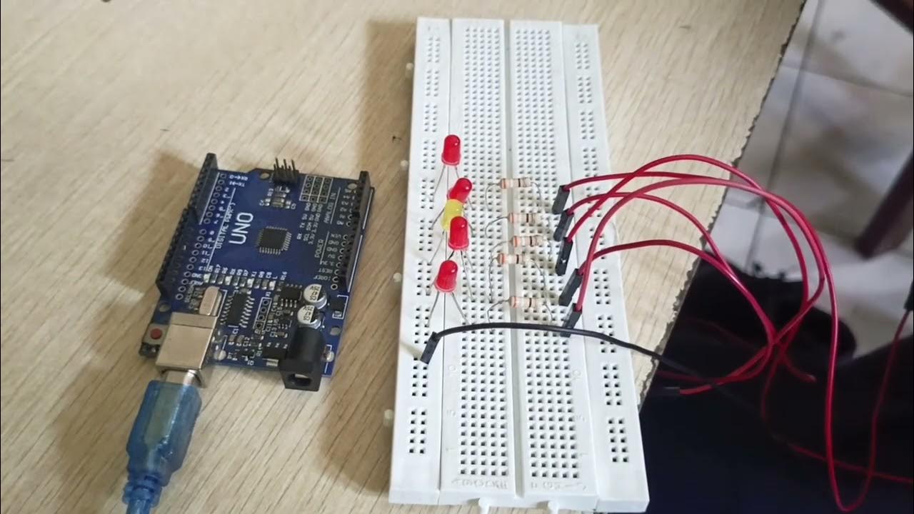 Rangkaian Running LED menggunakan Arduino uno - YouTube