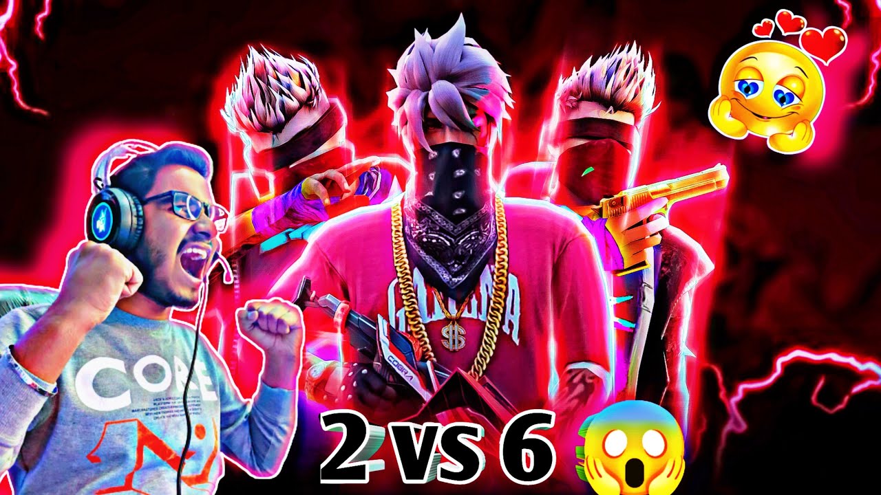 2 vs 6 GamePlay || Facecam Reaction on your Gameplay #ff #nonstopgaming ...