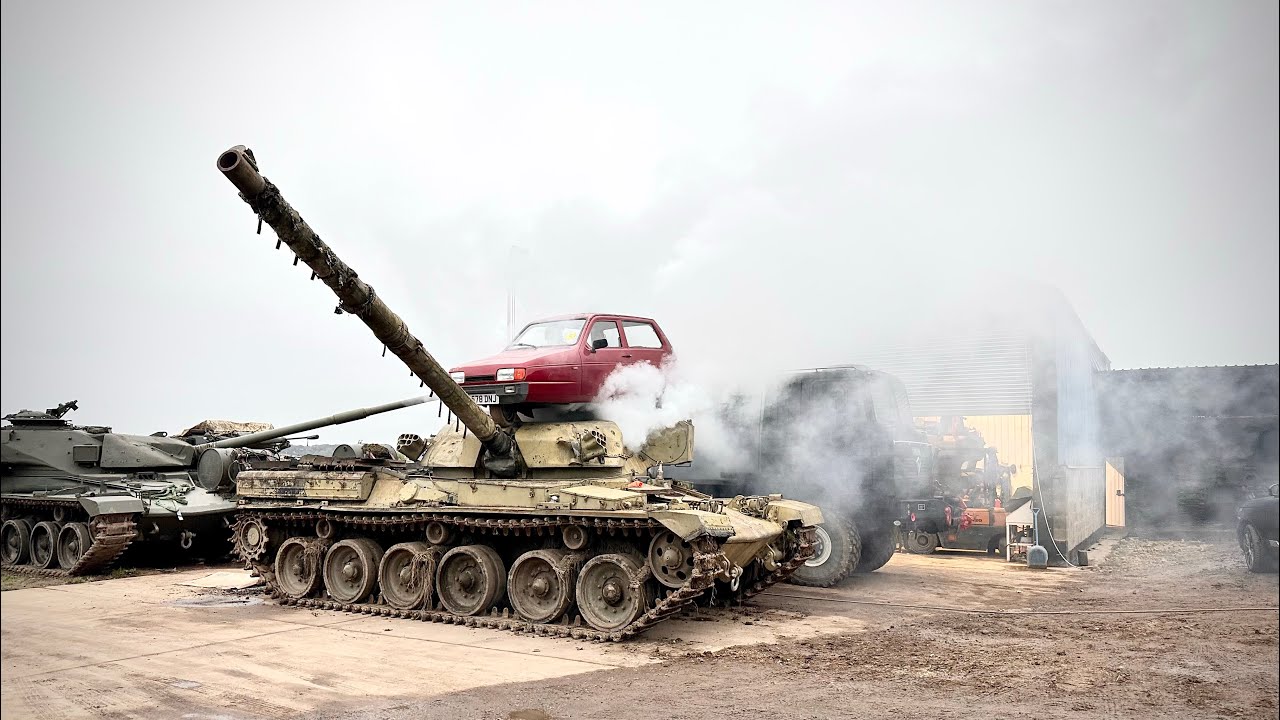 WORLDS FIRST BURNOUT ON TOP OF TANK ! - YouTube