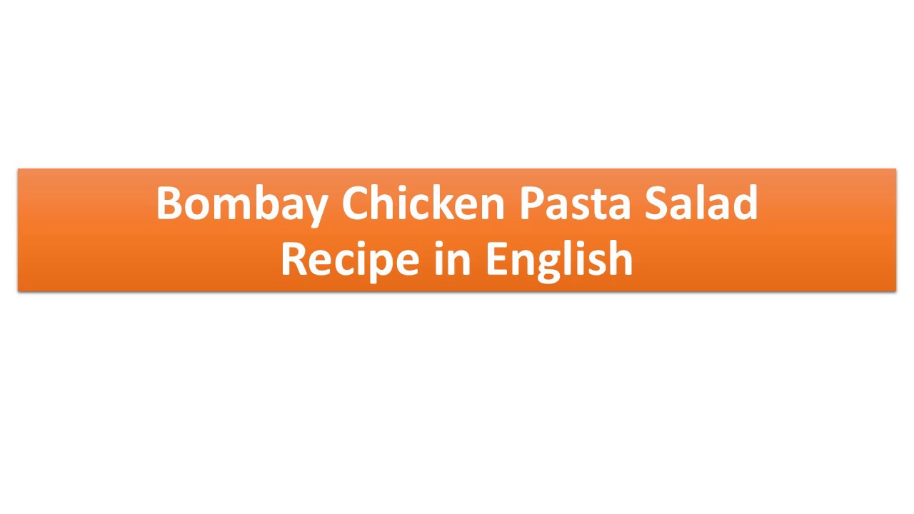 Bombay Chicken Pasta-recipe in english-Recipes Town - YouTube