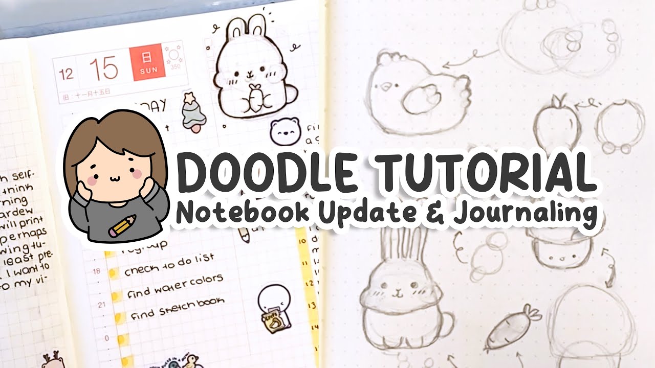 Doodle Tutorial ️ Notebook Update & Hobonichi Cousin Journaling 🌸 - YouTube