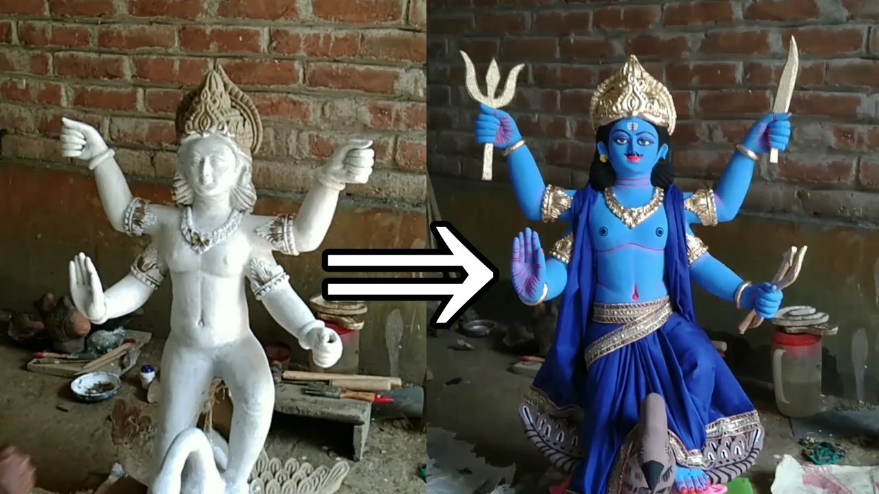 How to paint & decorate a Shani dev Murti | Full painting process - YouTube