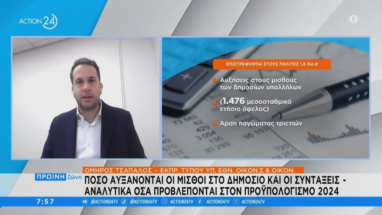 Ομηρος Τσάπαλος για την αύξηση μισθών & συντάξεων και τον προϋπολογισμό ...