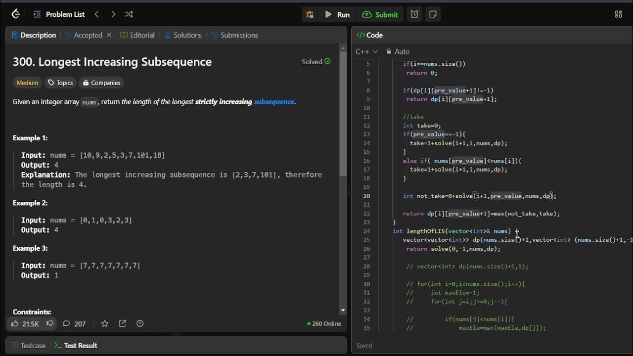 Longest Increasing Subsequence - YouTube