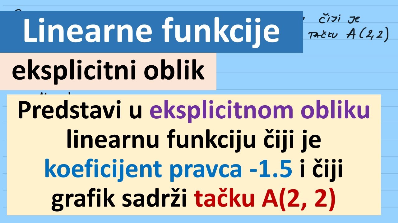 Linearna Funkcija