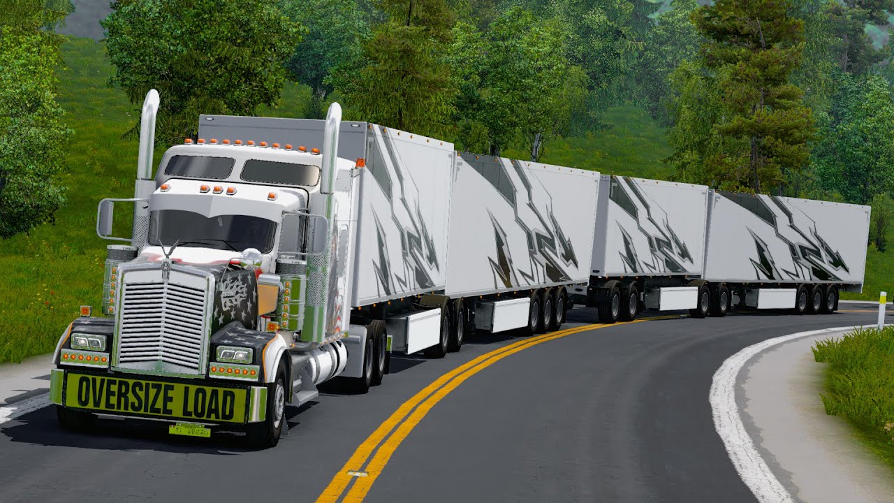 Long Trailers Driving On Single Road | Euro Truck Simulator 2 | Ets2 ...