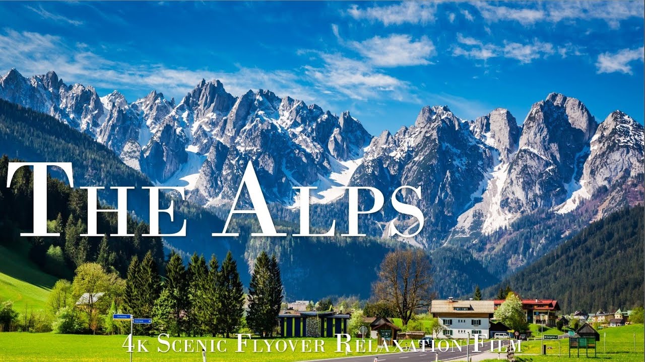 The Alps in 4k - Scenic Flyover | Serene Views On Piano Music - YouTube