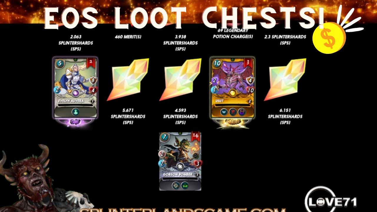 Opening Up 71 Splinterlands EOS Champion Loot Chests! - YouTube