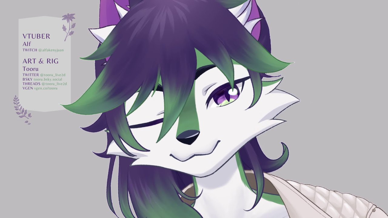 Live2D Showcase - Furry Vtuber model 】 Alf - YouTube