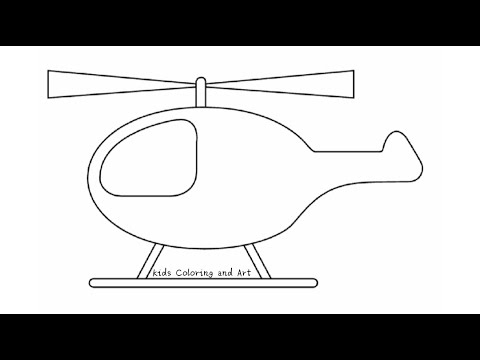 🚁Helicopter with dots Drawing for kids beginners and toddlers step by ...