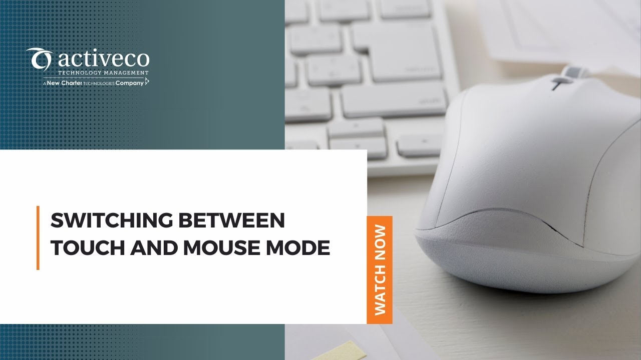 Switching between Touch And Mouse Mode - YouTube