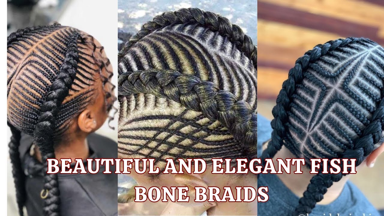 BEAUTIFUL AND STUNNING FISH BONE BRAIDS - YouTube
