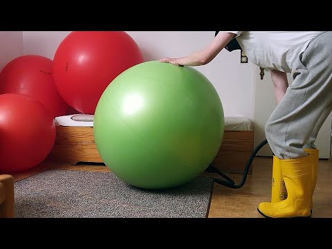 Inflation of new 120cm GYMNIC ball - YouTube