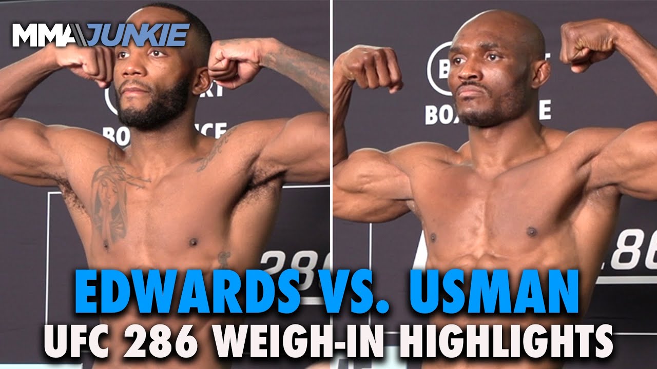 Leon Edwards, Kamaru Usman Make Weight for UFC 286 Trilogy Welterweight ...