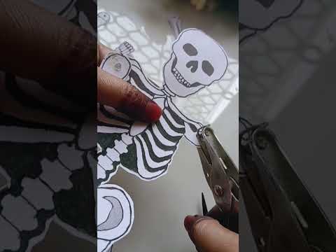 How to make a simple Skeleton Puppet video#diy #craftideas #skeleton #puppet #shoerts #shortsfeed