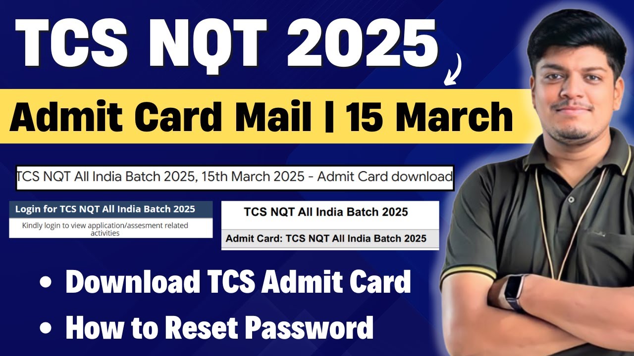 TCS NQT Admit Card 2025 | How to Download TCS NQT Admit Card 2025 ...