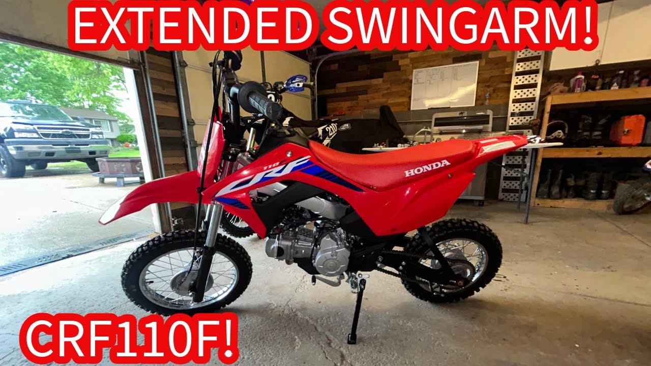 24 HONDA CRF110 BUILD DAY 3 BBR STOCK COMP EXTENDED SWINGARM & DNM REAR ...