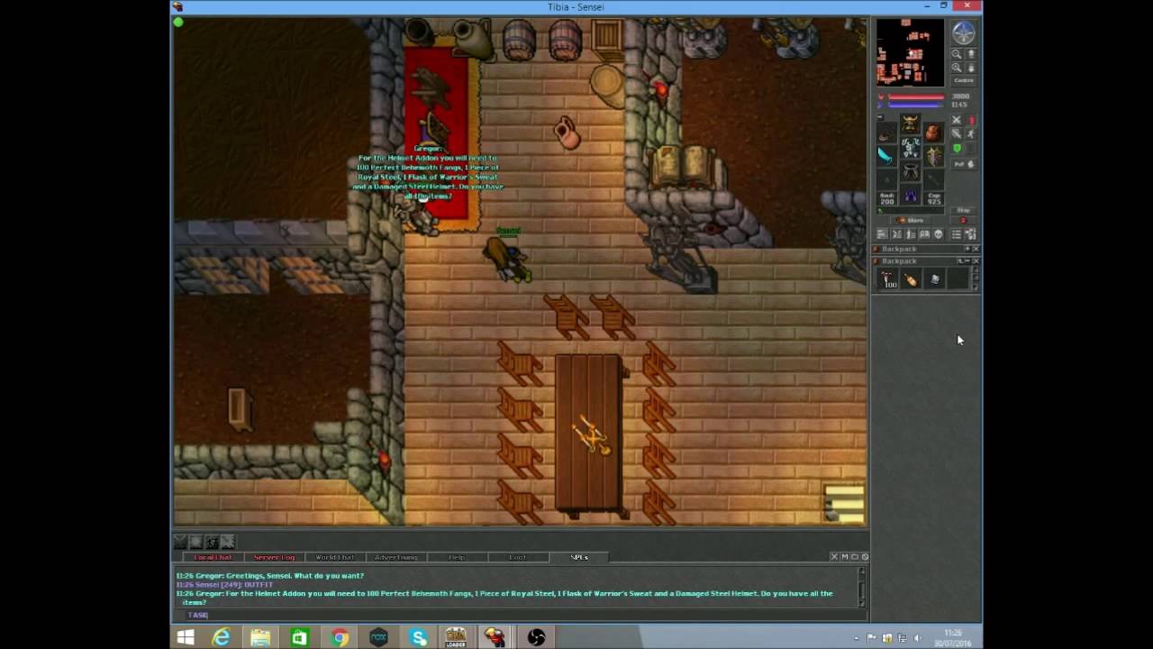 Tibia - Addons - Knight - YouTube