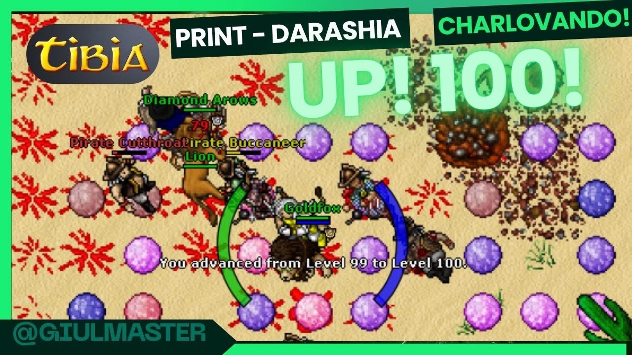 Tibia - LEVEL 100! Print em DARASHIA #charlovando #knight #global - YouTube