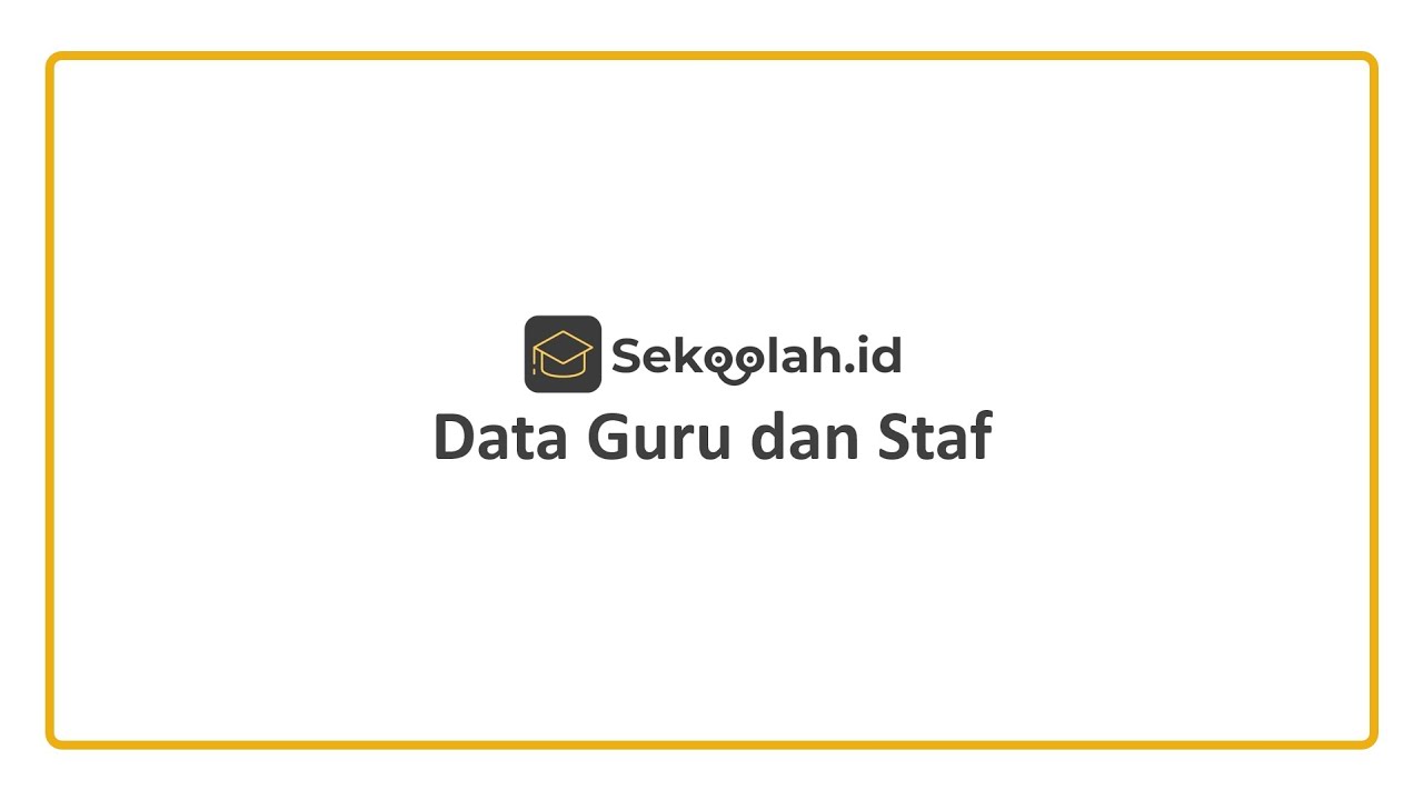 Cara Penggunaan Modul Data Guru dan Staf - Sekoolah.id - YouTube