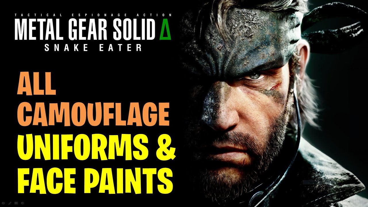 All Camouflage Uniforms and Face Paints | Metal Gear Solid Delta Snake ...