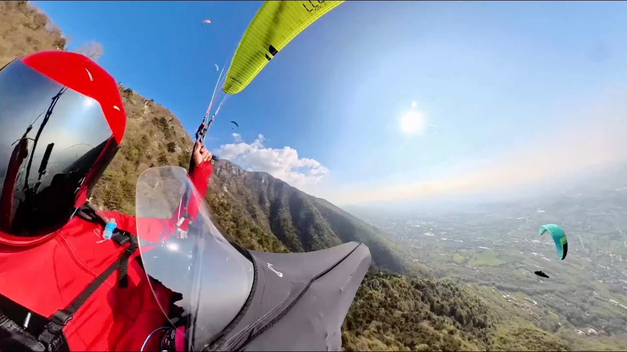 Bassano paragliding 170 km flat triangle - YouTube