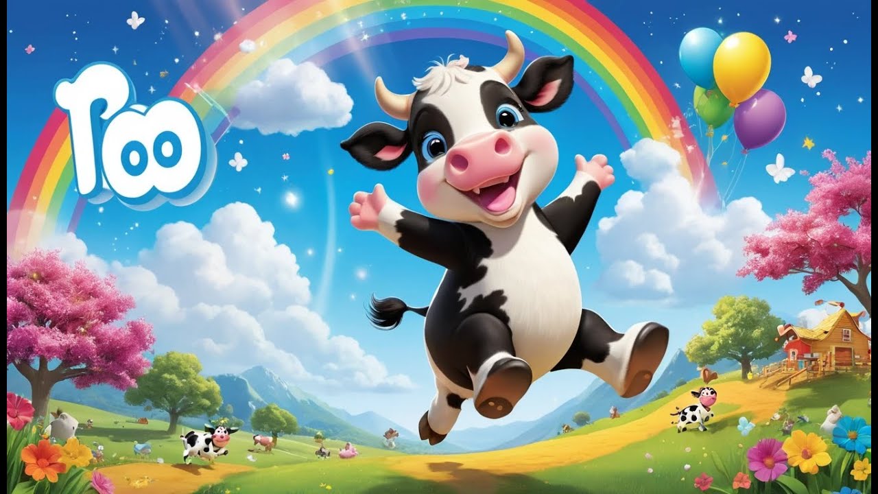 Baby Cow Goes Moo Moo Moo | Cute Cow Song for Toddlers | Fun Nursery ...