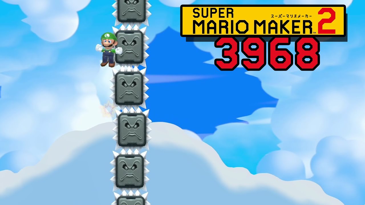 THWOMP LADDER!! 3968 // Super Mario Maker 2 - YouTube
