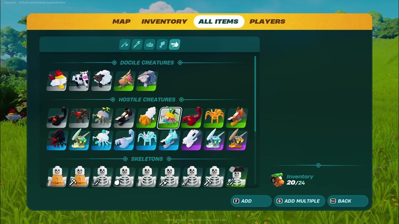 How to spawn creatures in Lego Fortnite Sandbox - YouTube