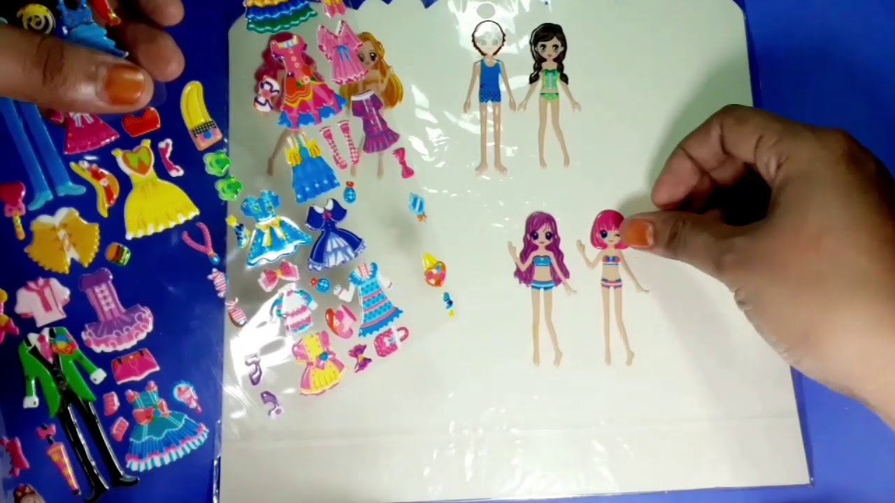 PAPER DOLLS STICKERS - YouTube