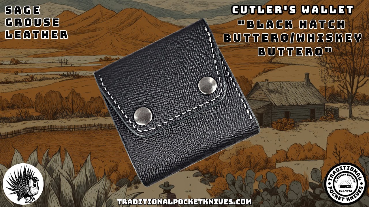 Sage Grouse Leather: Cutler's Wallet - "Black Hatch Buttero/Whiskey ...