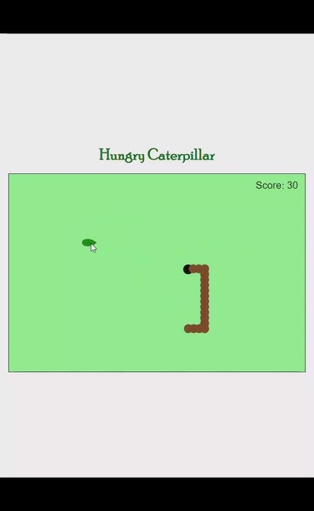 Javascript Hungry Caterpillar Game Javascript Javascriptgame Youtube