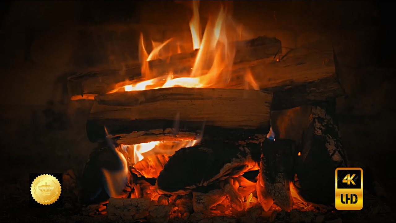 1 hour fireplace crackling fire HD relaxing - Kamin Feuer - hogar - de ...