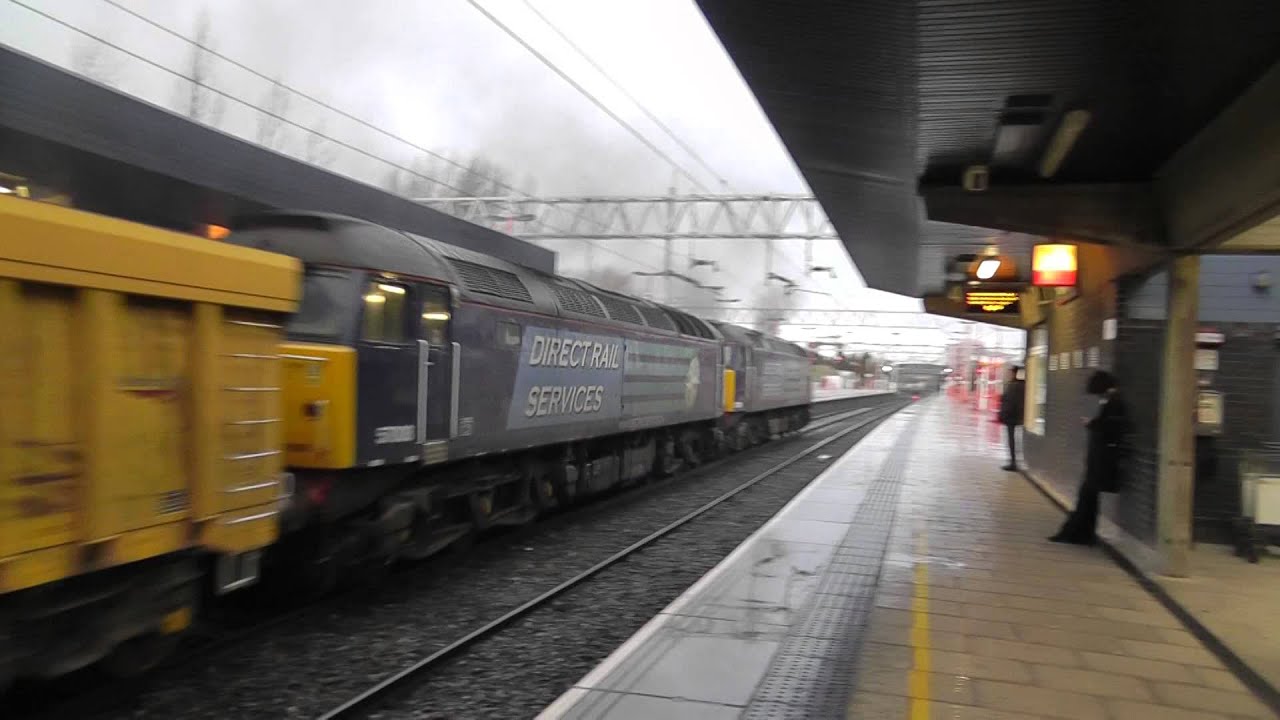 (HD) DRS Class 57s 57010/57008 Obliterate Stafford Breaking The Smoking ...