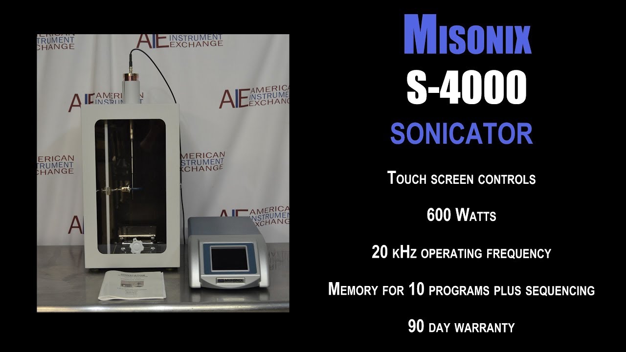 Misonix S-4000 Touch Screen Sonicator (1249EE CELL DIS) - YouTube