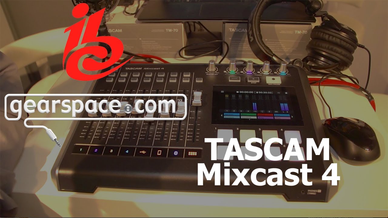 Tascam Mixcast 4 podcaster mixing desk @ IBC 2022 - YouTube