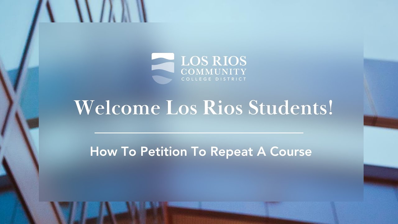 How To: Petition To Repeat A Course - YouTube
