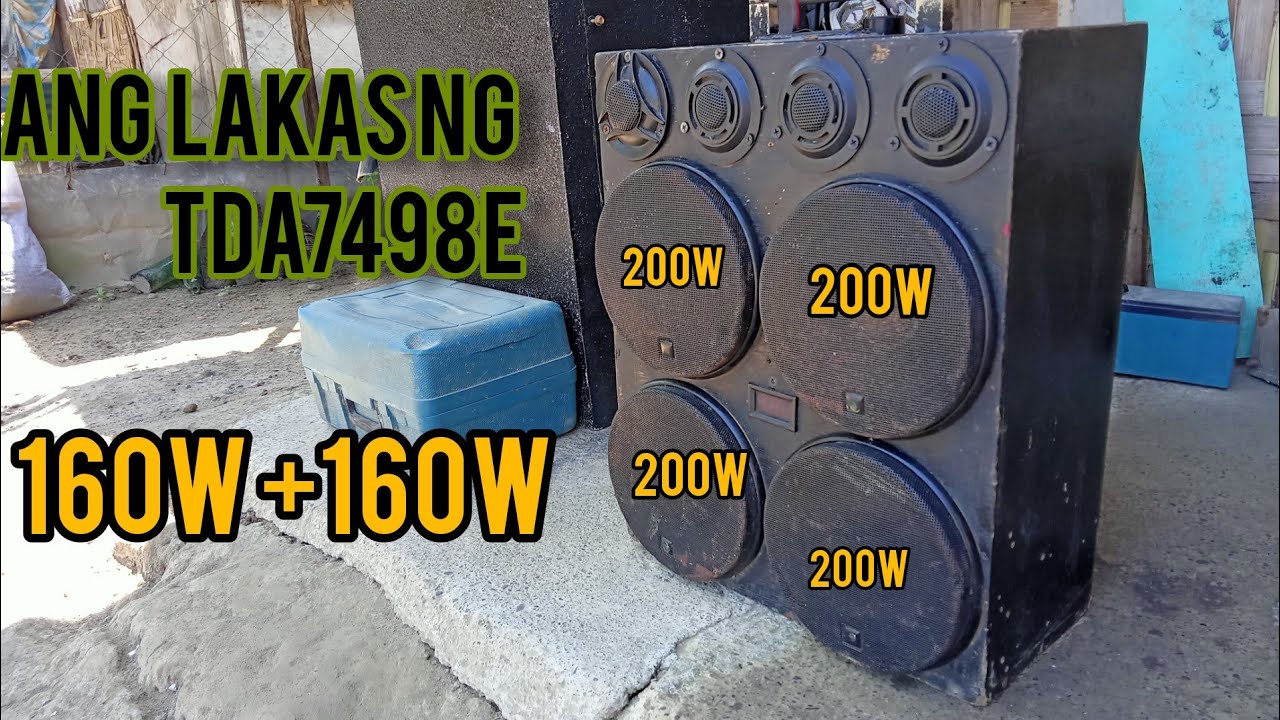 DIY bluetooth boombox speaker using tda 7498E 160w+160w... - YouTube