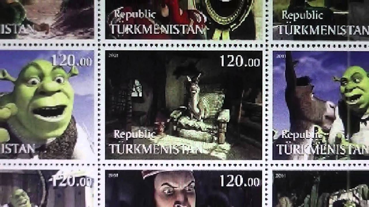 Shrek on Stamps of Turkmenistan - YouTube