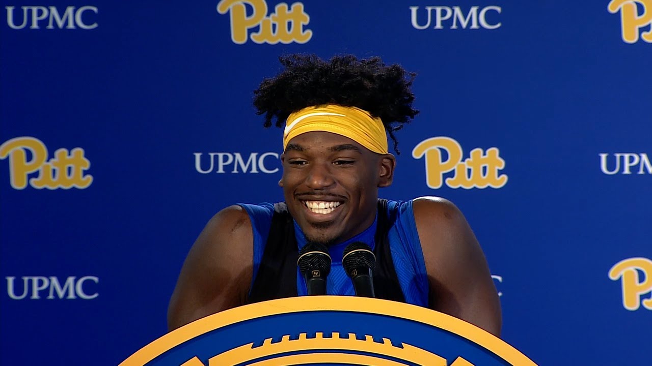 Pitt Football | Postgame vs. Virginia Tech | Erick Hallett II - YouTube
