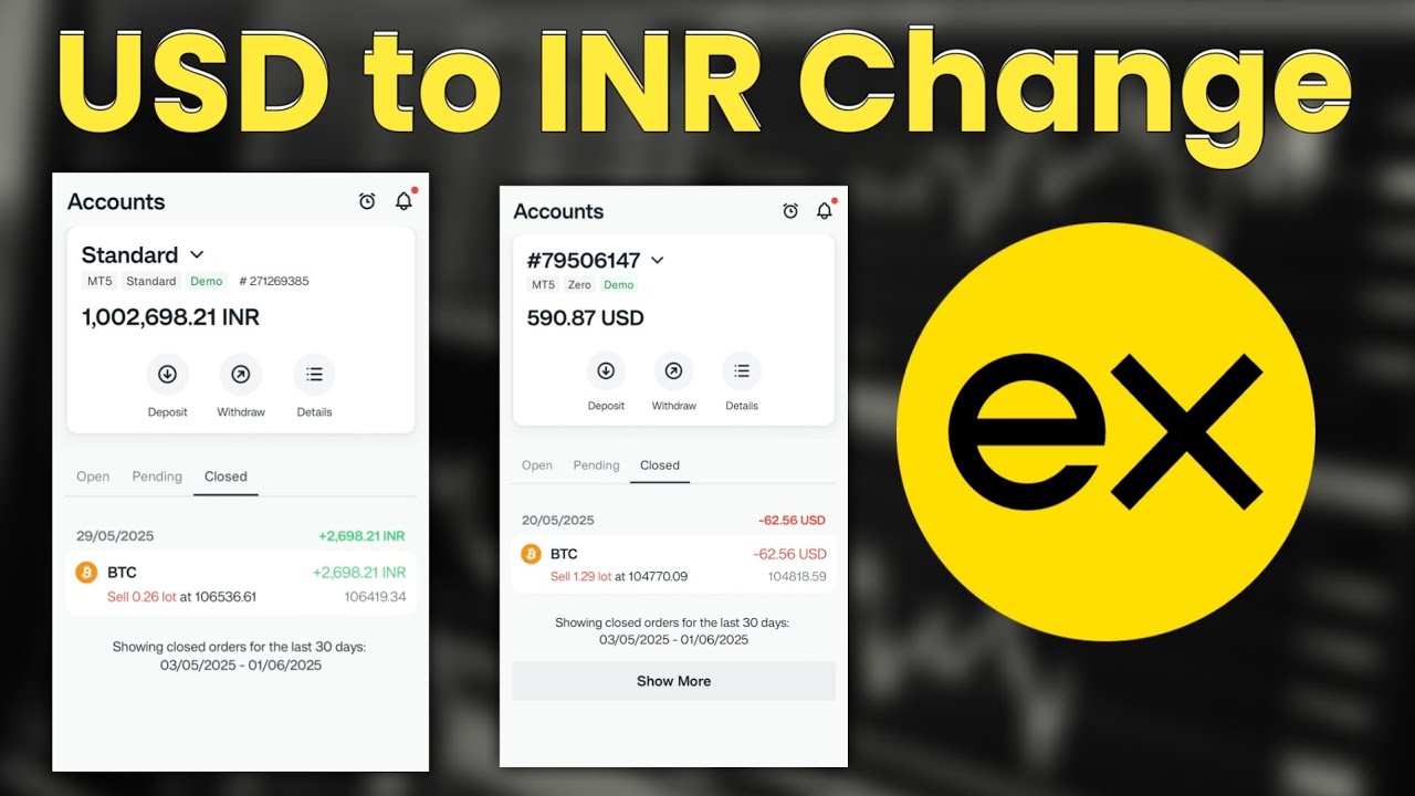 How to Change USD to INR in Exness | Change Currency in Exness Trading ...