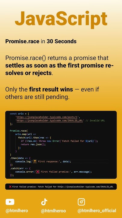 Promise.race in JavaScript - YouTube
